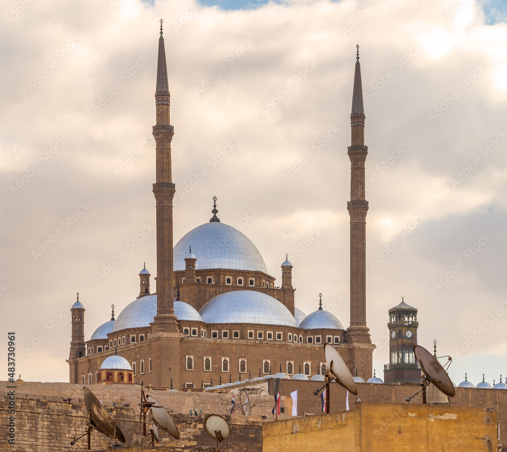 The great Mosque of Muhammad Ali Pasha - Alabaster Mosque - situated in ...