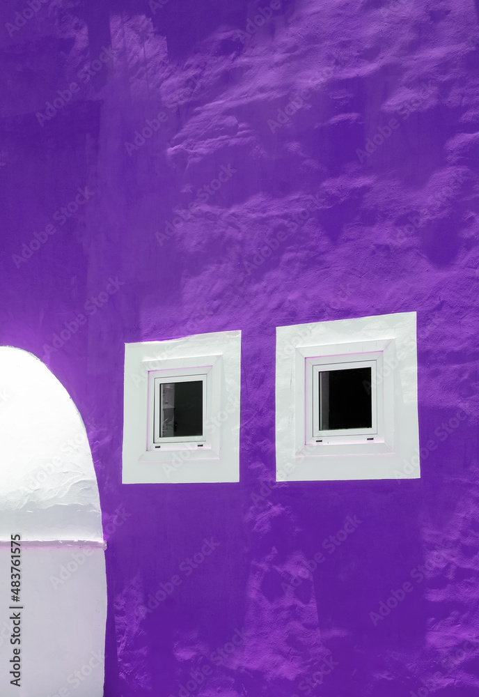 Stylish violet color trend wallpaper. House wall background. Minimalism ...