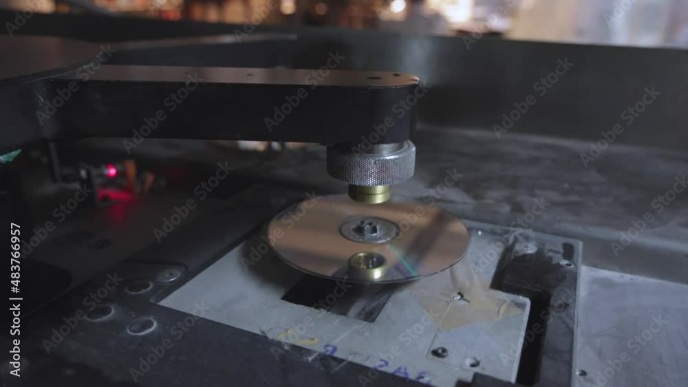 Compact Disc DVD CD Manufacturing Process Production Machine Stock ...