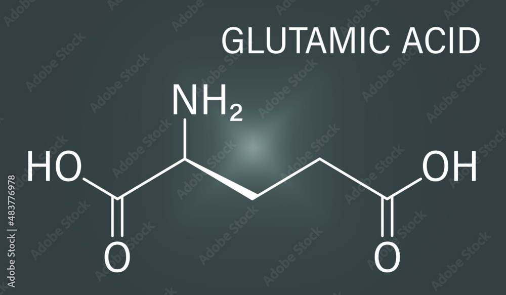 Glutamic acid or l-glutamic acid, Glu, E, amino acid and ...