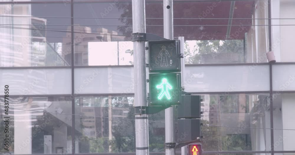 pedestrian traffic light, pedestrian traffic signal, pedestrian, with ...