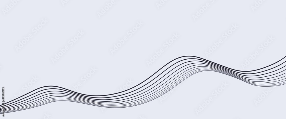 Curvy lines or stroke vector design concept, wavy lines design, used ...