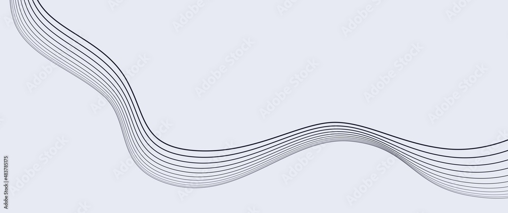 Curvy lines or stroke vector design concept, wavy lines design, used ...
