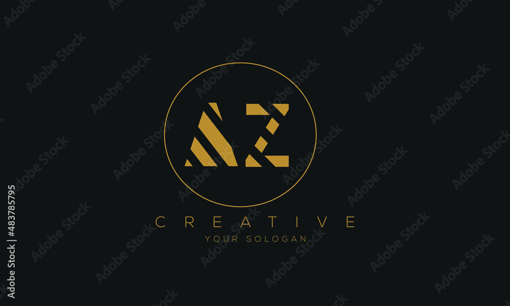 AZ logo design. Stock Vector | Adobe Stock