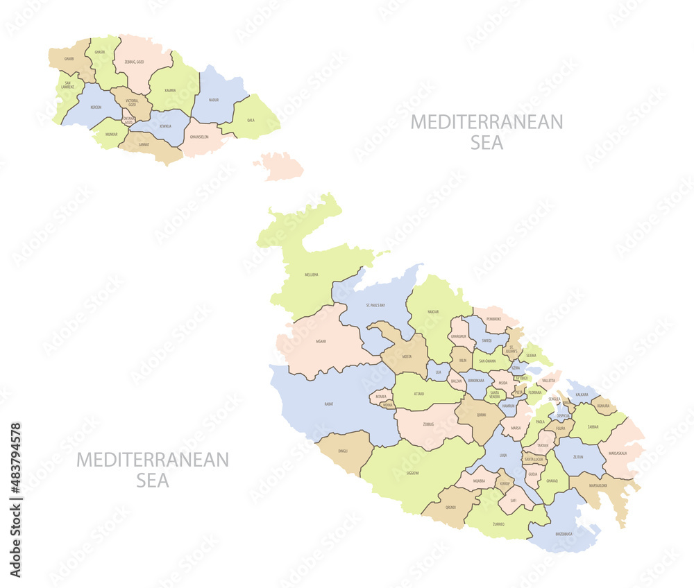 malta map location europe