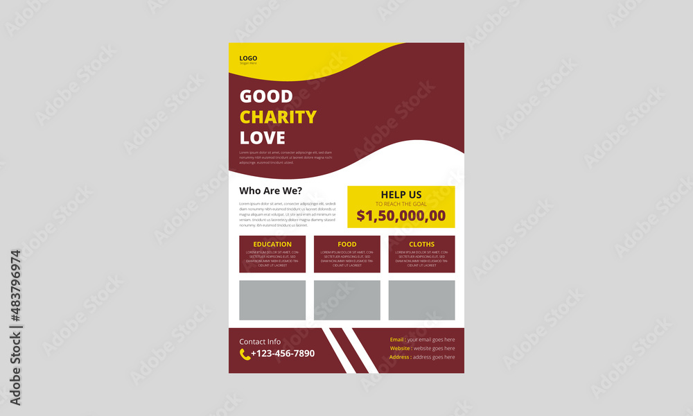 Charity flyer template. Charity flyer examples. Fundraising poster ...