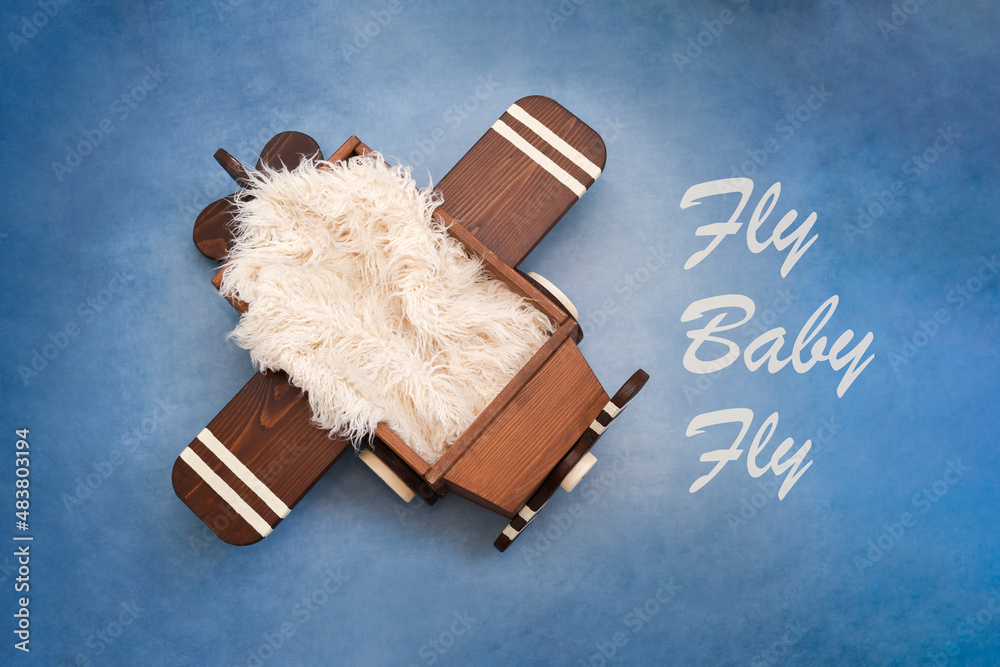 Newborn digital plane backdrop/background for boys or girls - Fly baby ...
