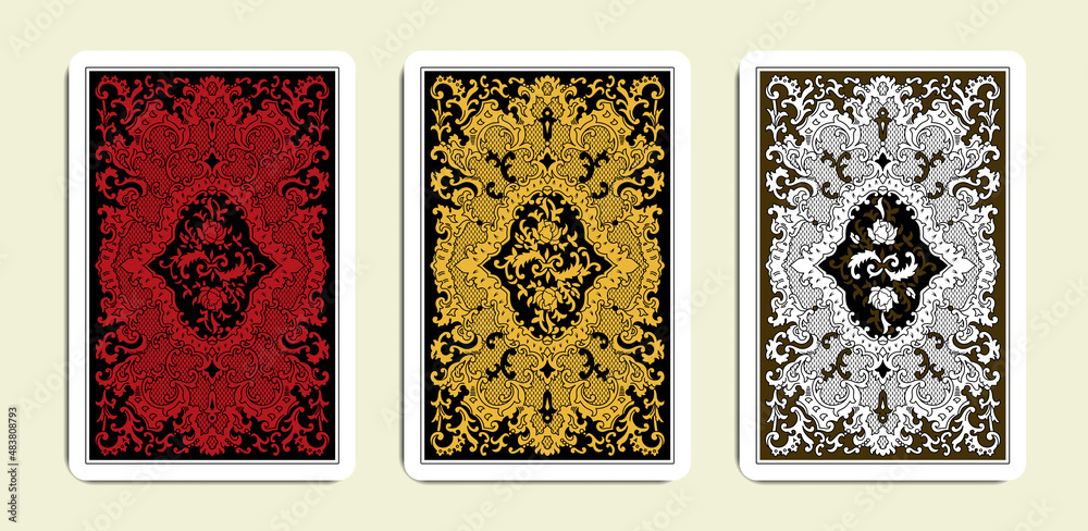 The reverse side of a playing card - back side reverse of playing cards ...