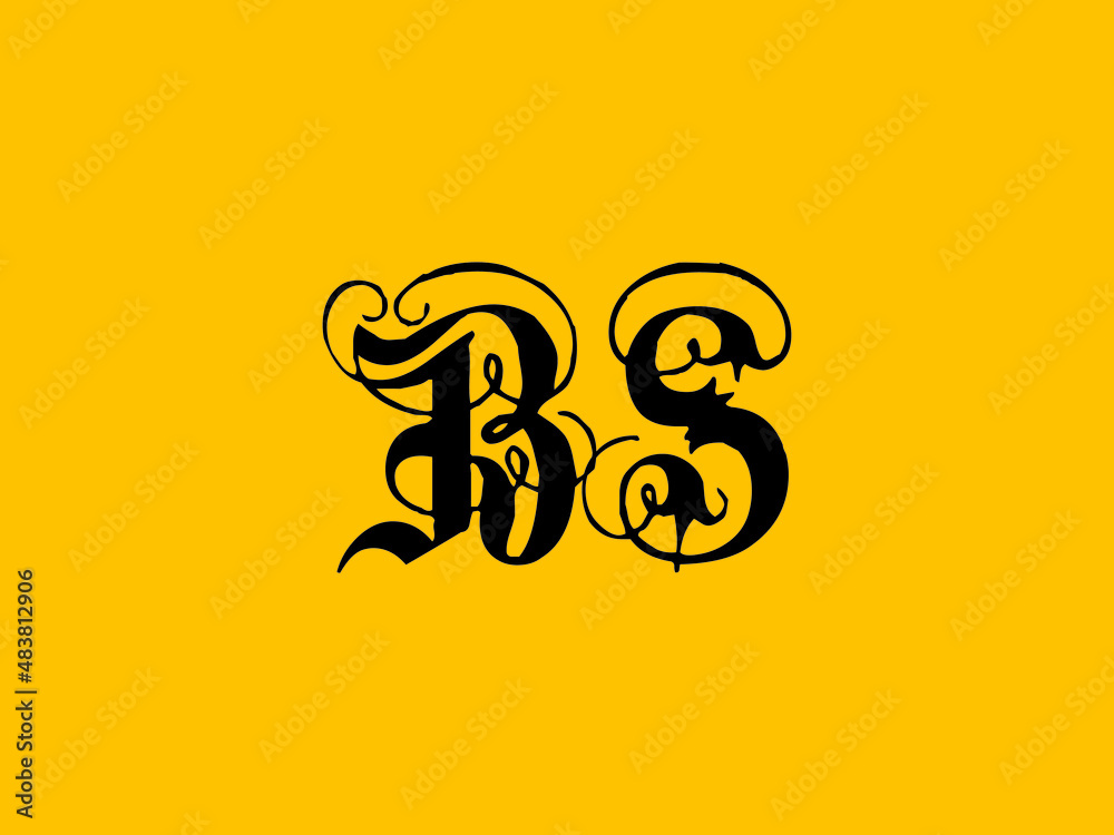 Calligraphy BS Logo Icon, Creative BS Logo design for all kind of use ...