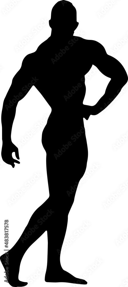 Vetor de Bodybuilder EPS, Bodybuilder Silhouette, Bodybuilder Vector ...