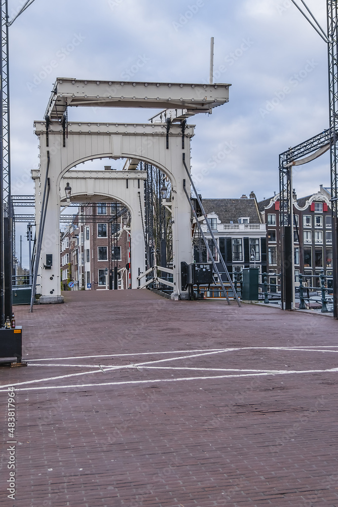One of most beautiful bridges of Amsterdam - Magere Brug ("Skinny ...