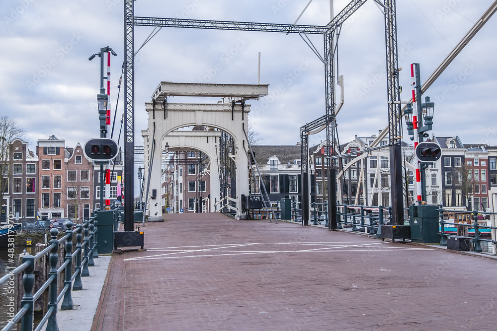 One of most beautiful bridges of Amsterdam - Magere Brug ("Skinny ...