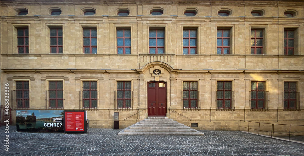 Facade of the Musee Granet, a museum in the Mazarin district in Aix-en ...