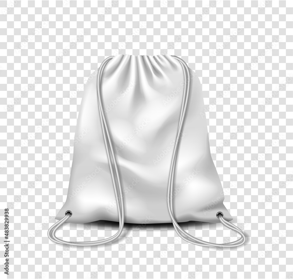 Backpack bag with drawstrings isolated on transparent background ...