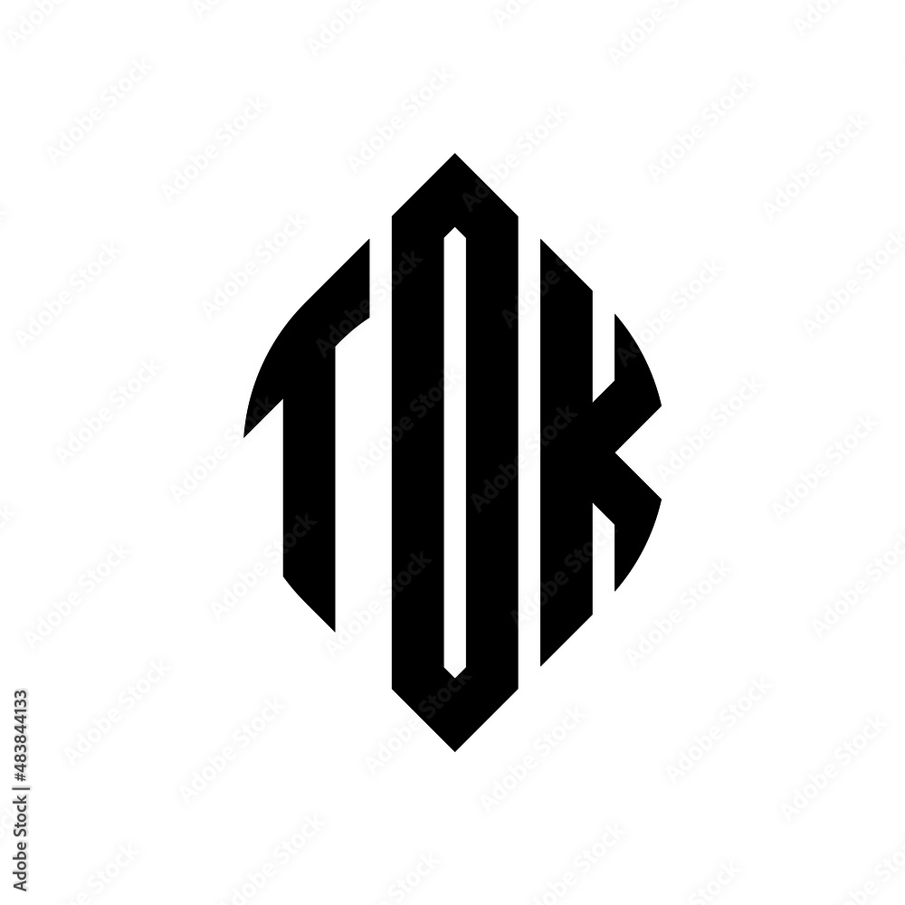 TDK circle letter logo design with circle and ellipse shape. TDK ...