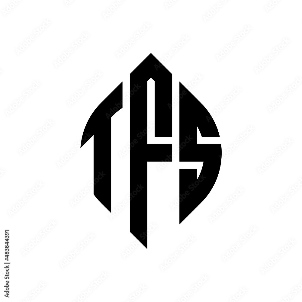 TFS circle letter logo design with circle and ellipse shape. TFS ...