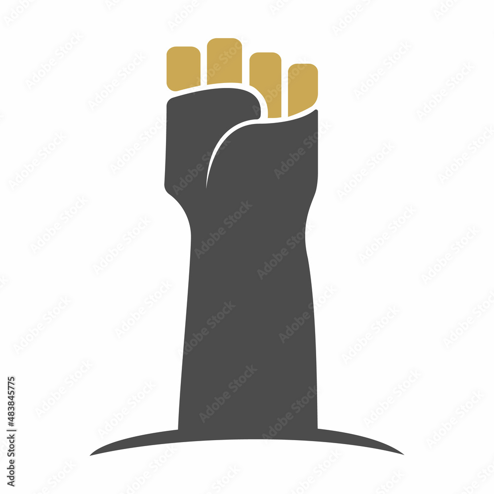 Raised Fist logo design vector. Freedom and Revolution logo design ...