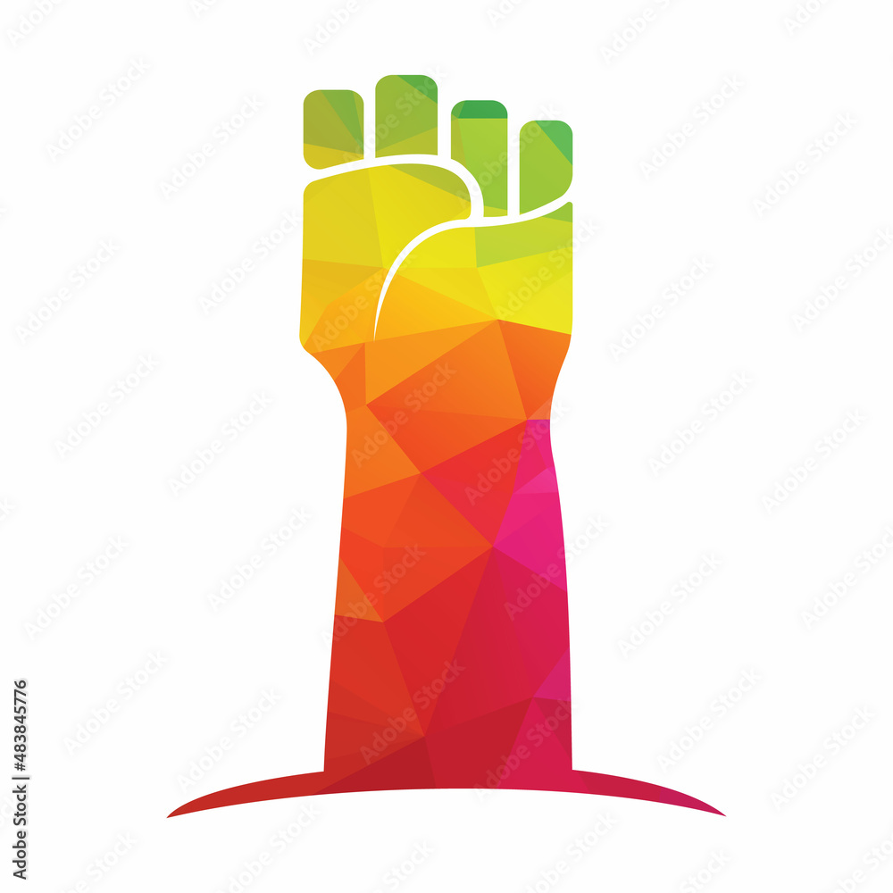 Raised Fist logo design vector. Freedom and Revolution logo design ...
