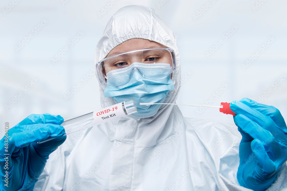 Healthcare , Medical has a PCR test Coronavirus COVID-19, collection ...