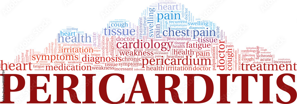 Pericarditis conceptual vector illustration word cloud isolated on ...