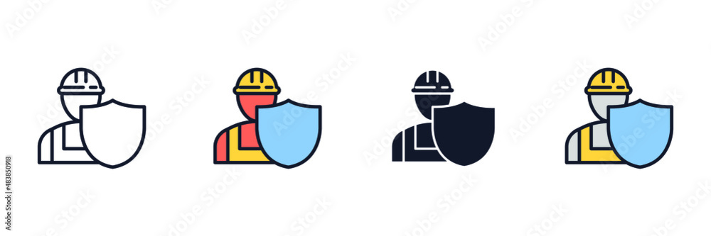 Insurance construction risk icon symbol template for graphic and web ...