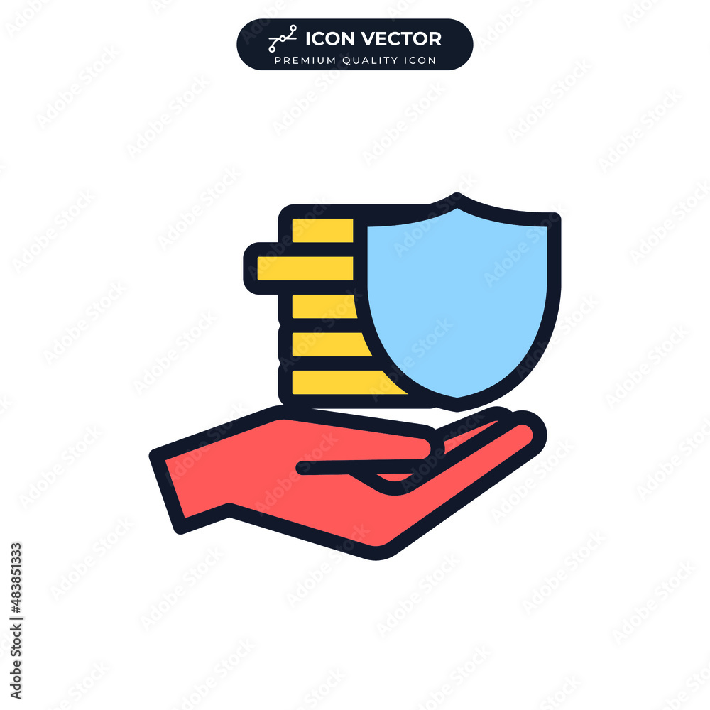 Insurance money saving icon symbol template for graphic and web design ...