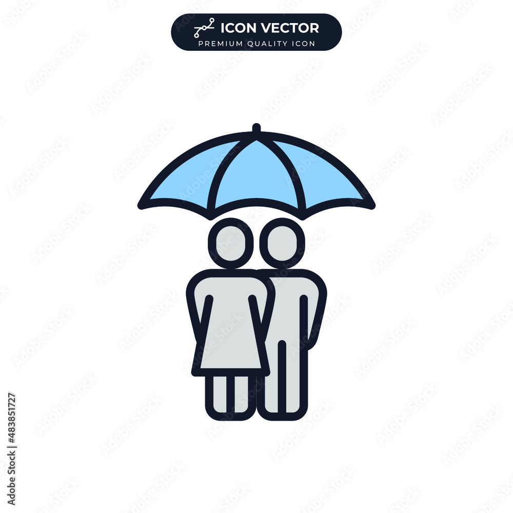 Insurance family icon symbol template for graphic and web design ...
