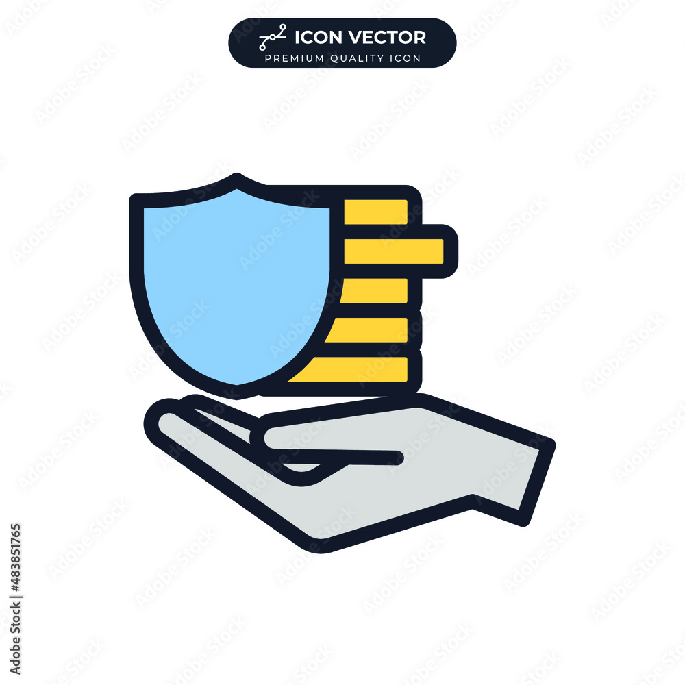 Insurance money saving icon symbol template for graphic and web design ...