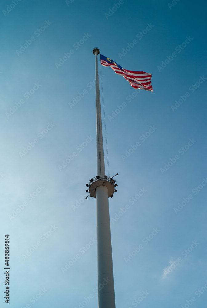 Malaysian flagpole at Merdeka Square, The 100-meter tall flag pole a ...