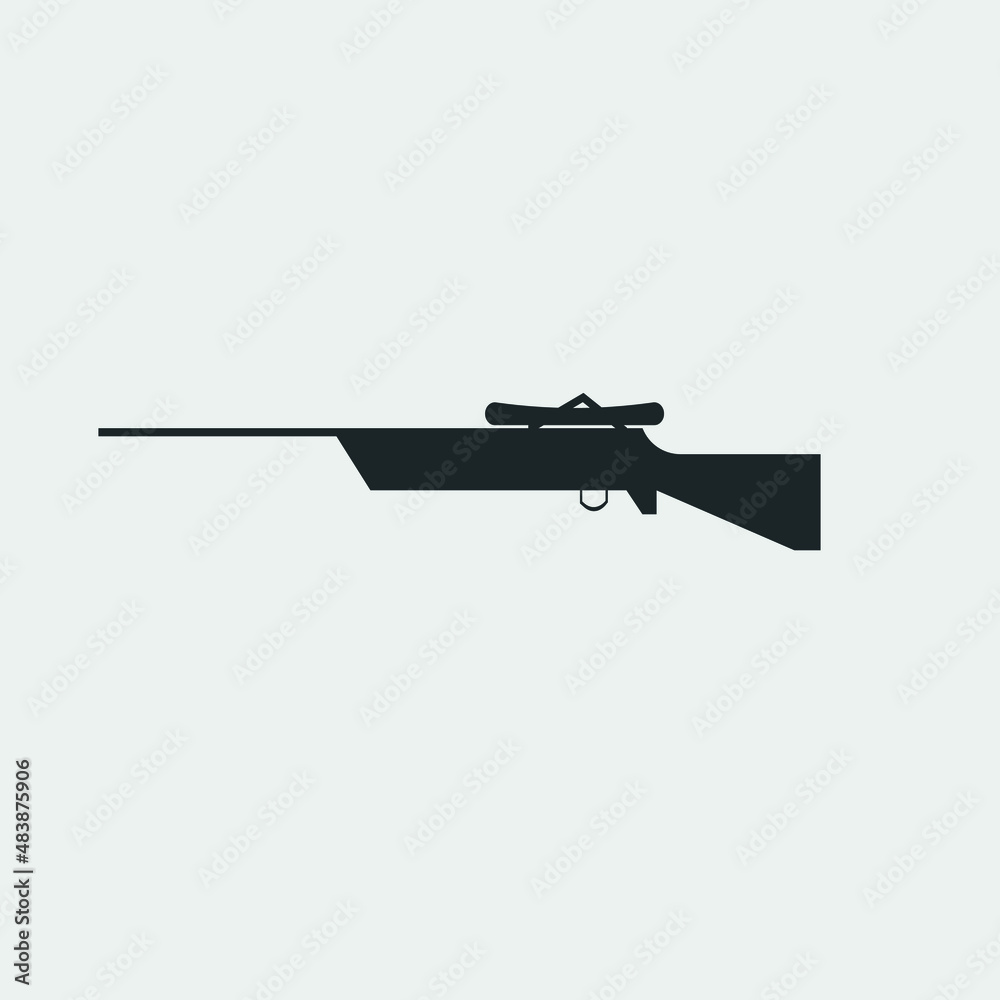 Sniper rifle vector icon Stock Vector | Adobe Stock