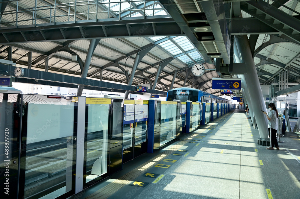 BANGKOK, THAILAND - January 31, 2022 : The Bangkok Mass Transit System ...