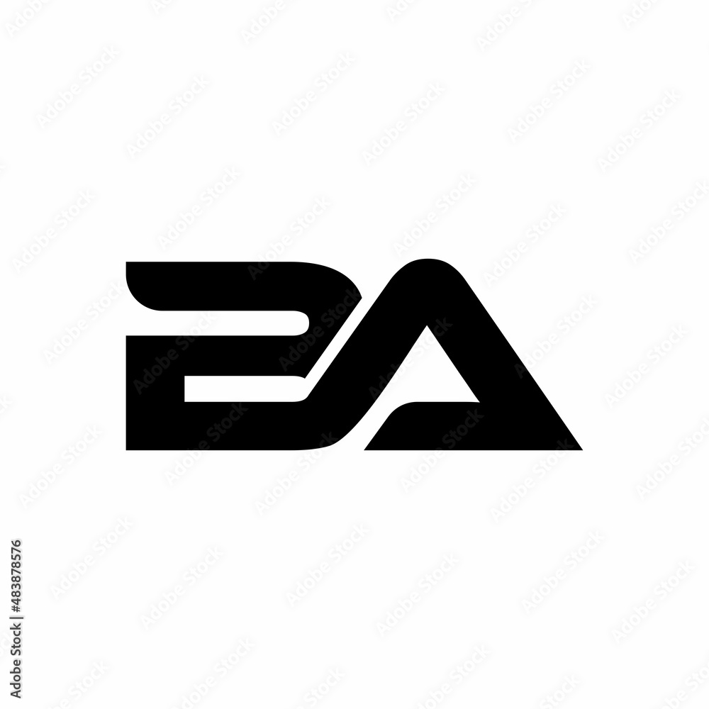 Modern Initial BA logo design inspiration Stock Vector | Adobe Stock