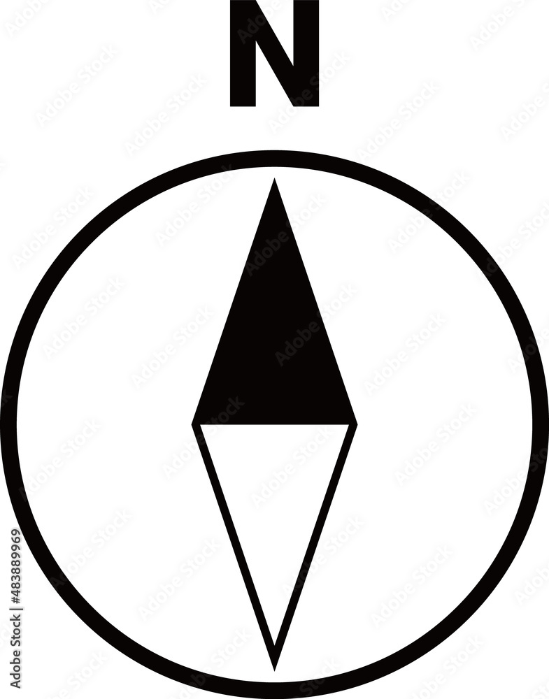 北を示す方位マーク, コンパスのイラスト Stock イラスト | Adobe Stock