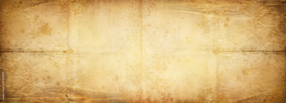 Old vintage wide background paper, rough texture for design paper ...