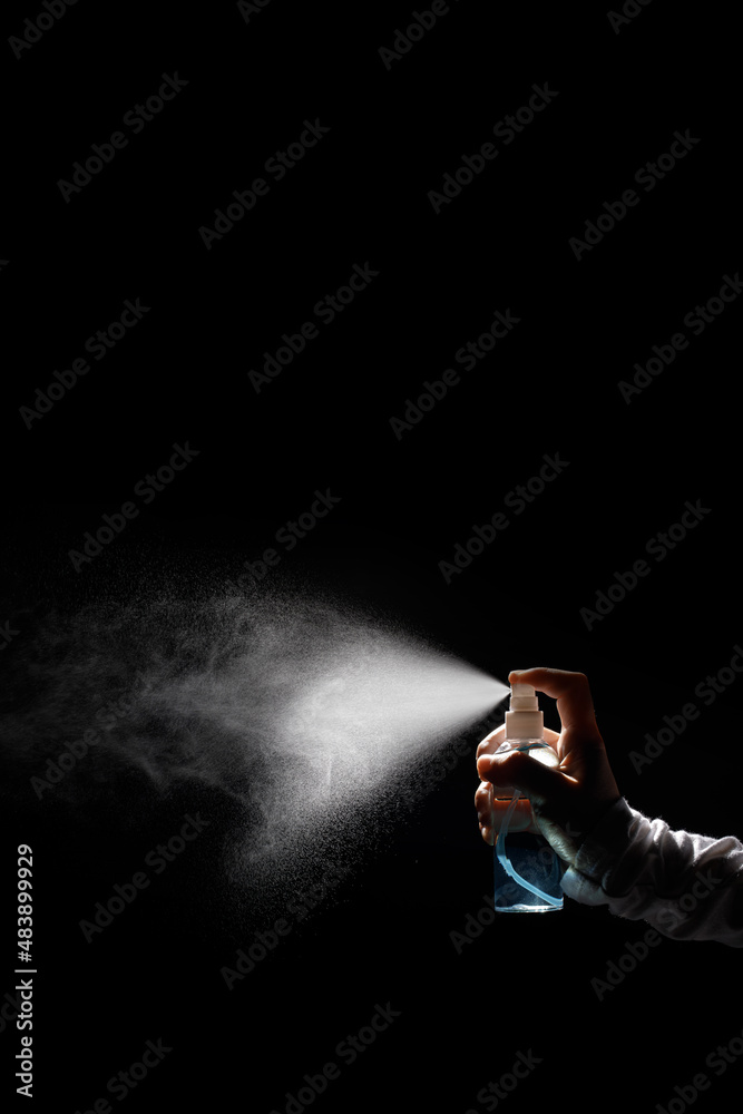 Spraying Antivirus Sanitizer Spray, Hand Sanitizer Dispenser, infection ...