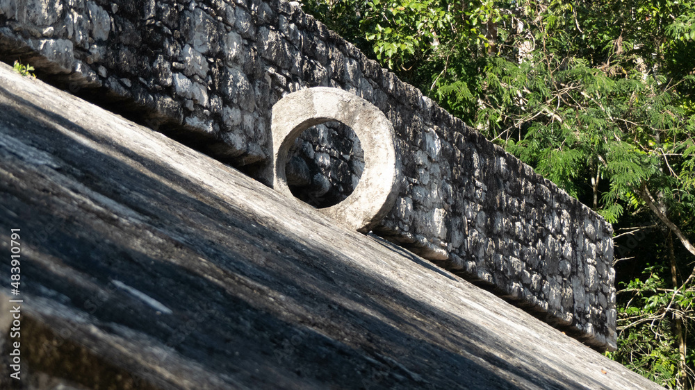 Basket from the ancient ruin of the mayan ball game of the city of coba ...