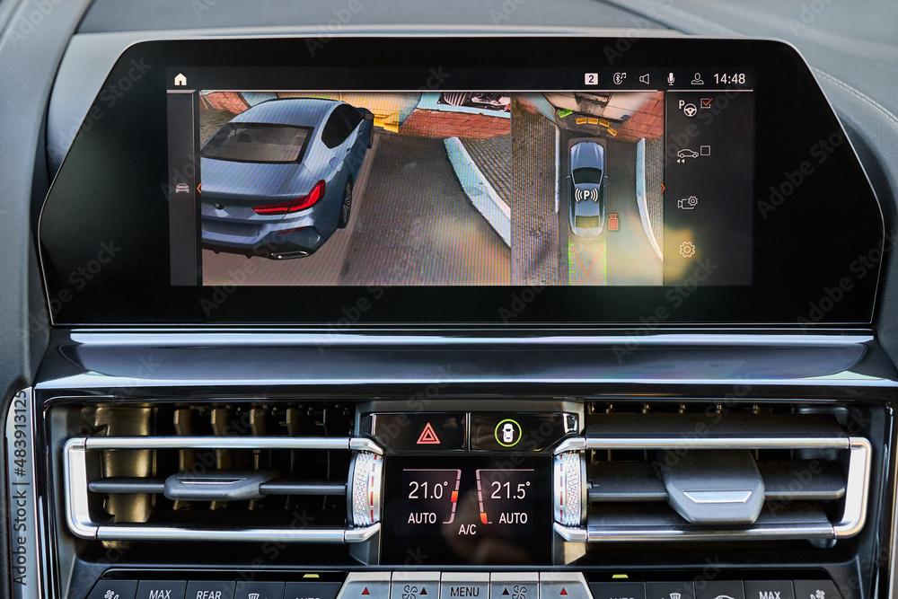 Berlin - October 2021: BMW 8 Series Interior detail of premium car with ...
