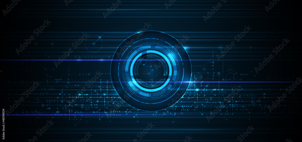 Vector abstract modern integrated technology. Illustration graphic ...