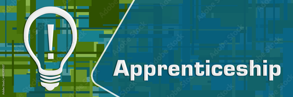 Apprenticeship Green Blue Turquoise Texture Symbol Text Stock ...