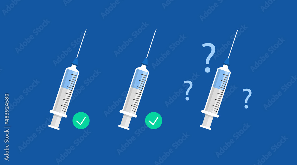 Booster shot. Covid 19 vaccination. Third dose of vaccine. Vector Stock ...