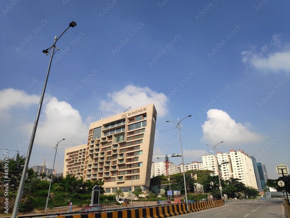 Hyderabad, India - 1 October 2021: Cityscape of the Hi Tech City in ...