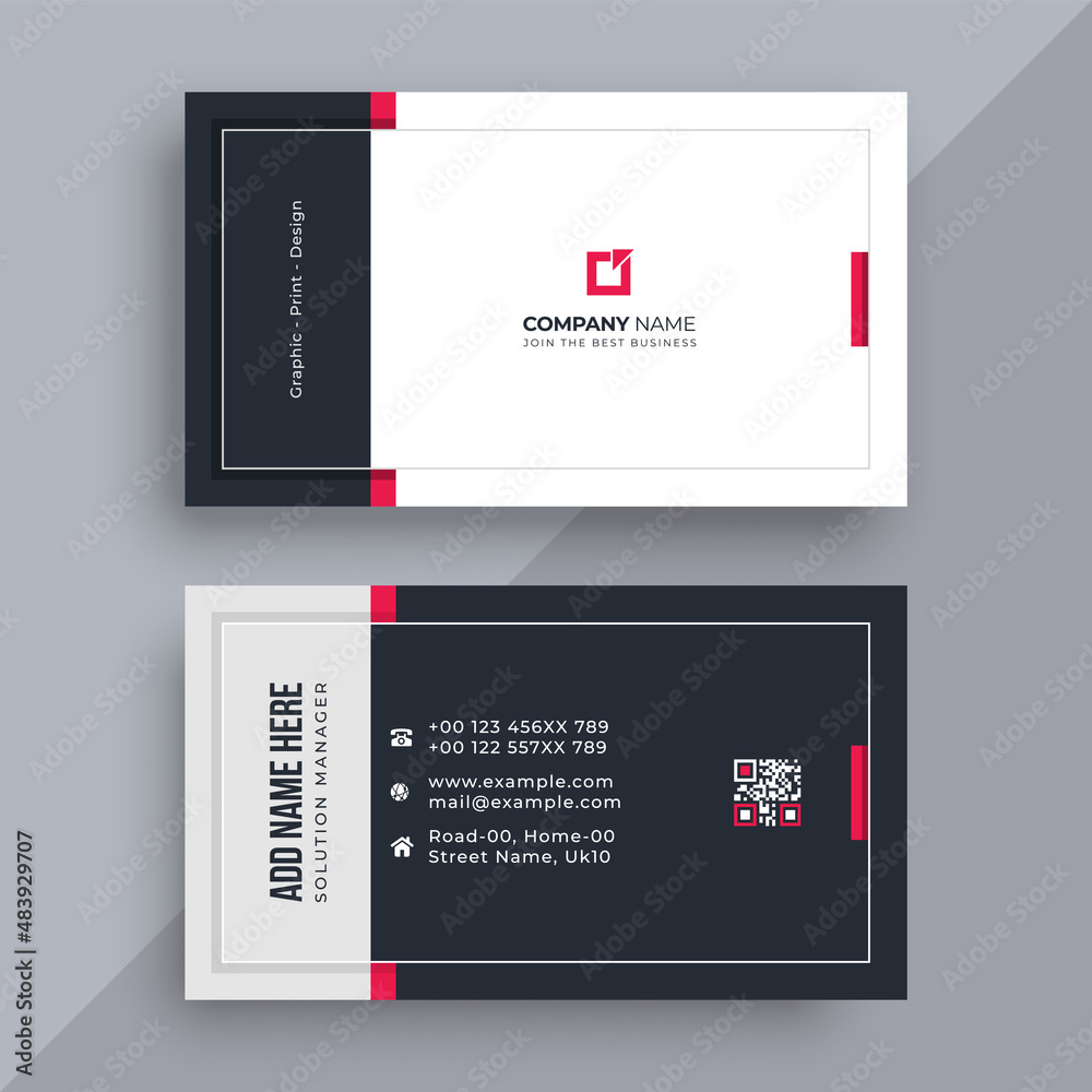Business card design, visiting card, personal card Stock Vector | Adobe ...