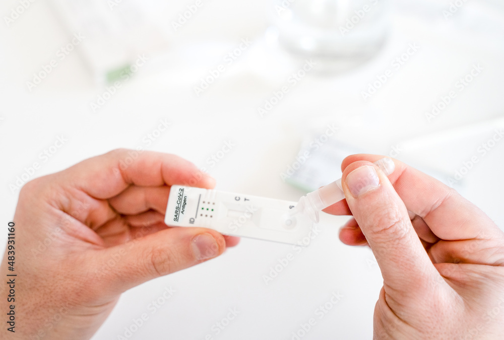 Covid 19 antigen self test for nasal swab. Antigen test kit for home ...
