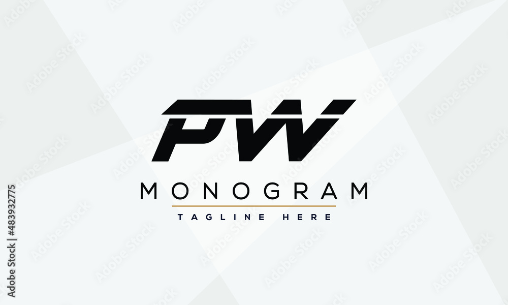 Initial PW Letter Logo With Creative Modern Business Typography Vector ...