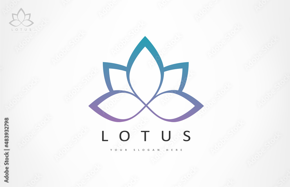 Lotus flower logo vector design Stock Vector | Adobe Stock