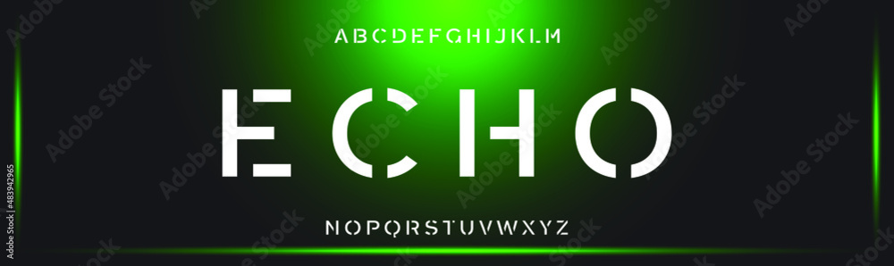 ECHO Modern Minimal font. Classic, Abstract, tech, gaming and luxury ...