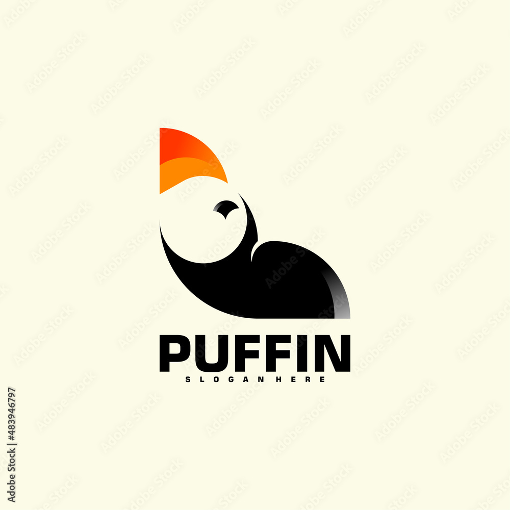 Puffin Bird Logo Vector Design. Animal Logo Concept. Creative Design ...