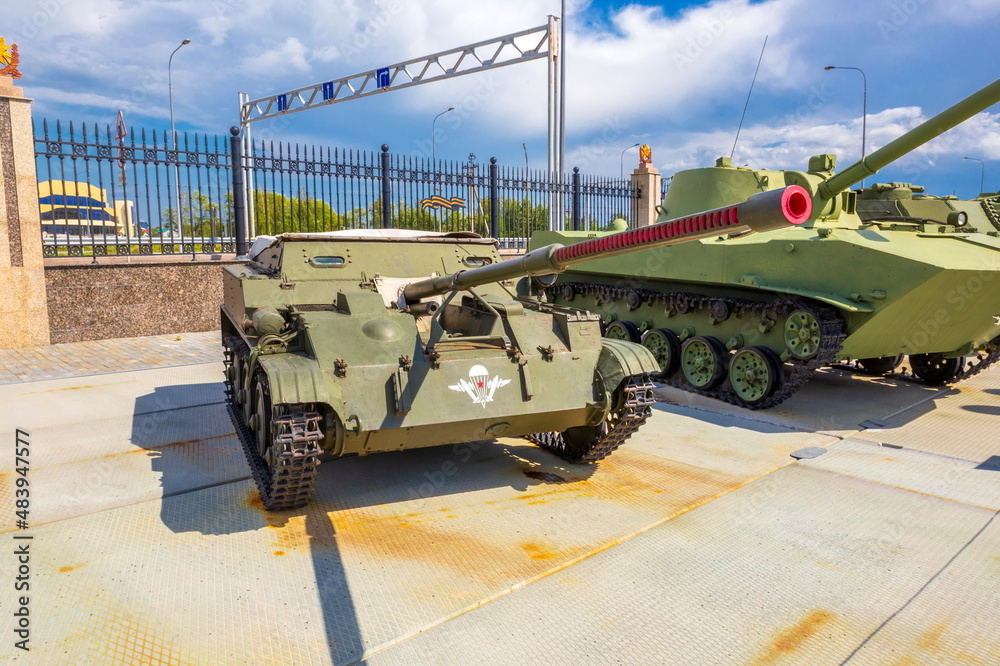 Russia, Verkhnyaya Pyshma, July 2021: ASU-57 - Soviet light anti-tank ...