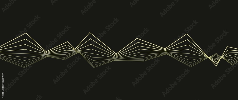 Wavy lines curve vector design concept, sinus wave, abstract wave, can ...