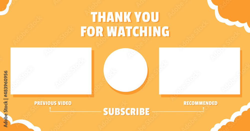 Vlog End Screen Video Template Design. Great for vlogger to Grab ...